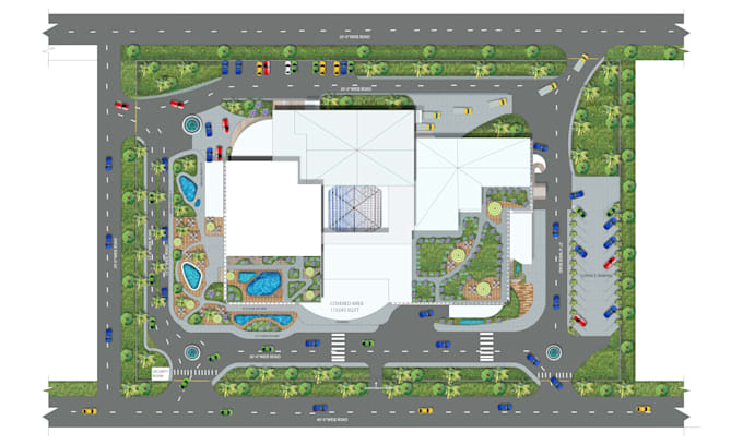 Draw architectural master plan render site plan drawing by Manzoomali ...