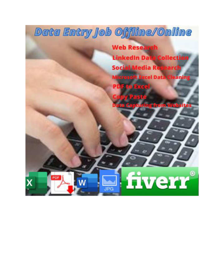 Fiverr gig titles for data entry by Kdp385 | Fiverr