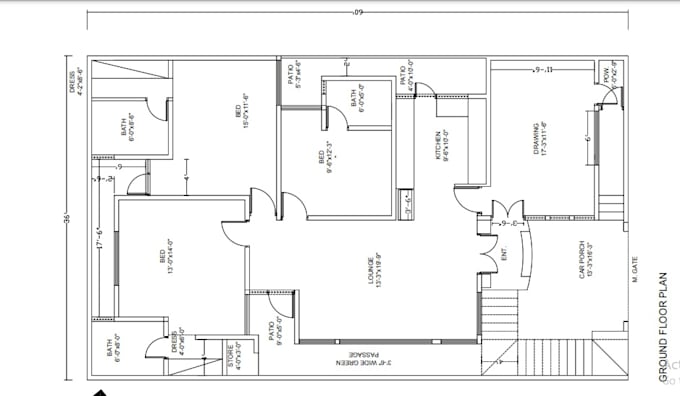 Make 2d architecture drawings on autocad by Syeda_samina | Fiverr