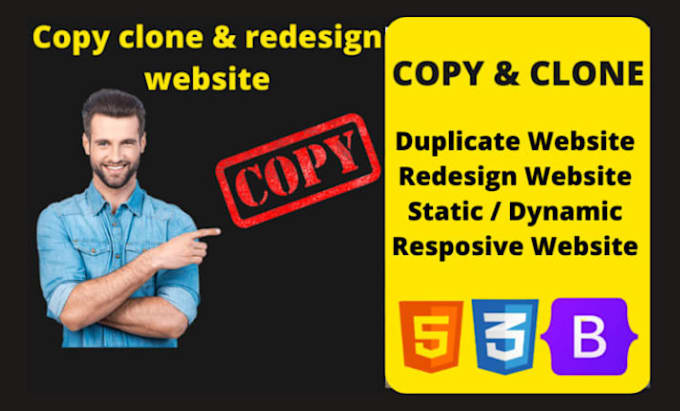 Copy clone duplicate and redesign any website by Usmanmalik7410 | Fiverr Copy clone duplicate and redesign any website by Usmanmalik7410 | Fiverr