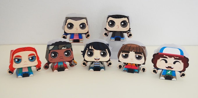 Send you stranger things printable paper figures papercraft dyi by Dig ...