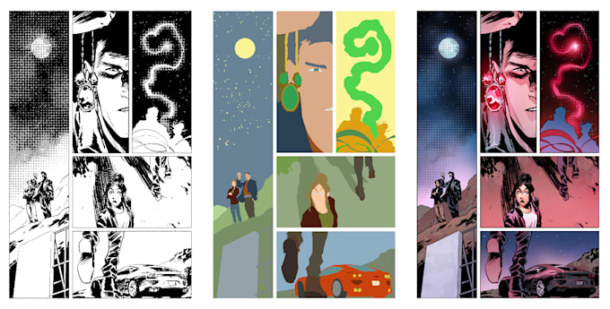 Do flat colors for your comic book or illustration by Ggimenez123 | Fiverr