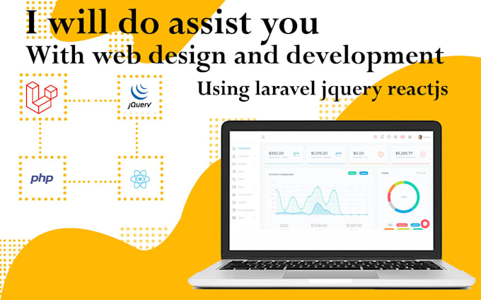 Assist you with web design and development using laravel, jquery, reactjs by Polashm616 | Fiverr