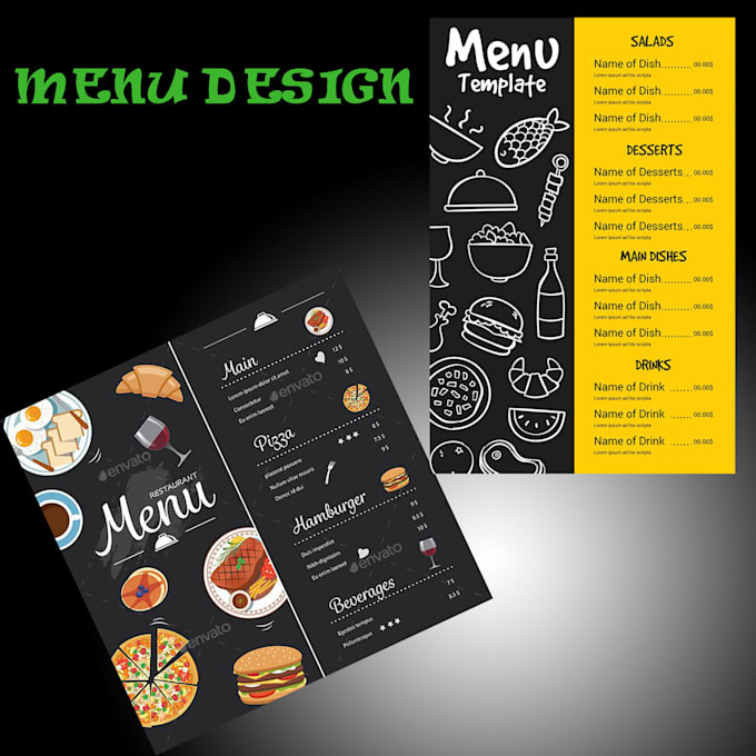Restaurant menu card design creative modern menu designs by Zeeshanm666 ...