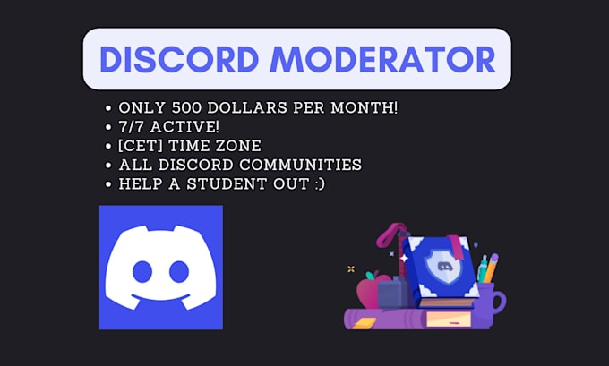 Be your discord moderator by Boya786 | Fiverr