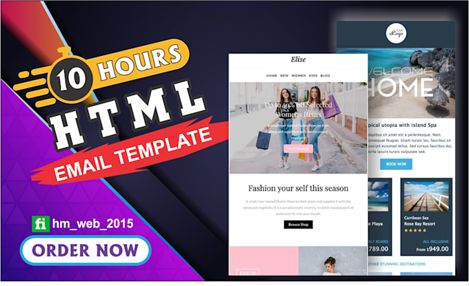 Design responsive html email template by Hm_web_2015 | Fiverr