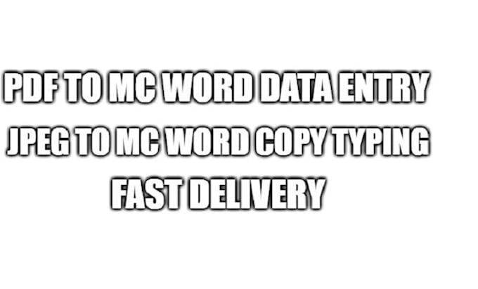 Entry data or copy type from pdf or png to mc word docs by Victoriaxn ...