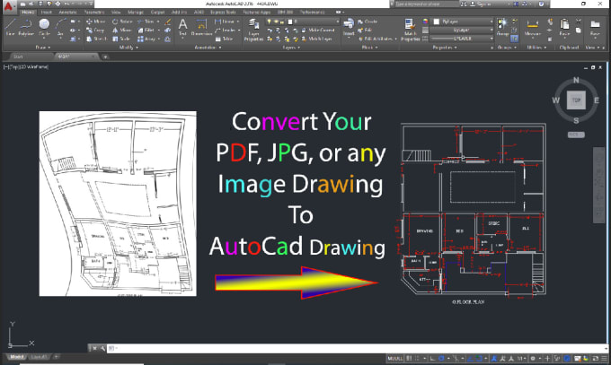 Convert pdf, sketch or image drawing to autocad 2d,3d by Akbarali56 ...