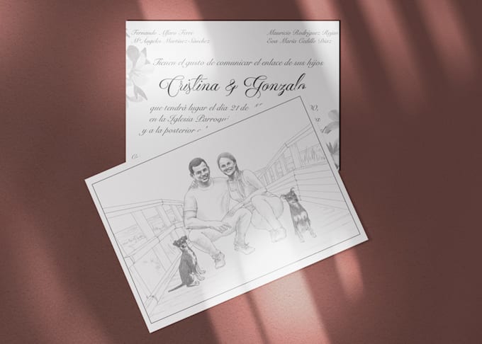 Draw a beautiful custom illustrated invitation for you by ...