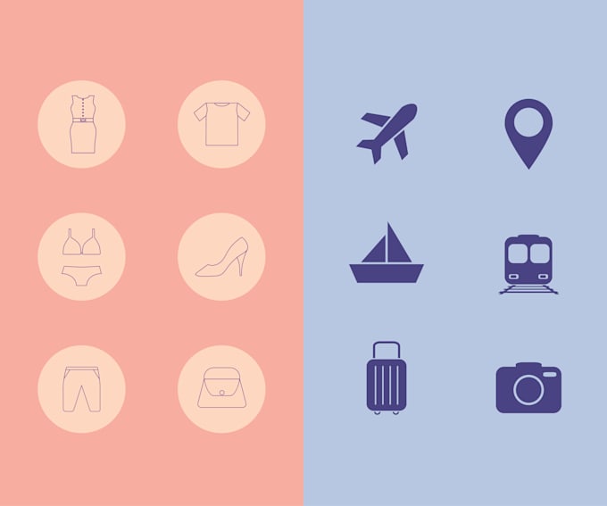 Design unique custom vector icon set by Artbyhashi | Fiverr