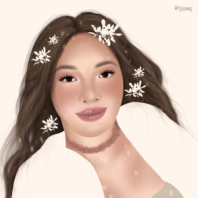 Draw a digital realistic illustration, in warm style by Sicaas | Fiverr