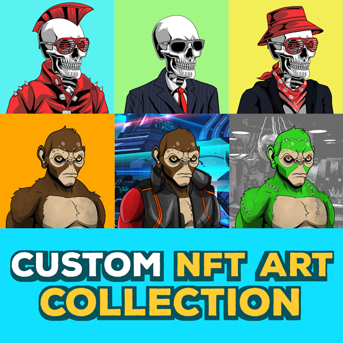 Generate 10k nfts and create unique crypto art by Theniftykid | Fiverr