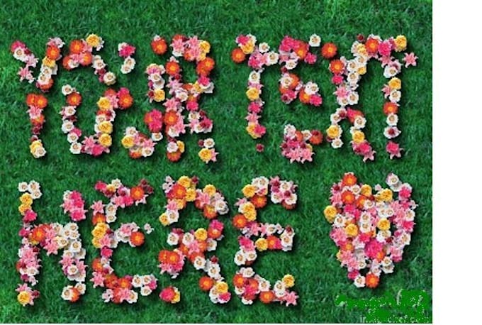 Write your text in flowers by Olaskid | Fiverr