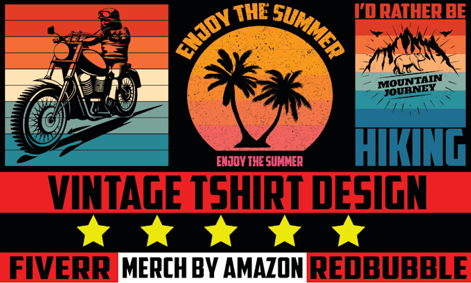 Design a custom retro vintage t shirt for you in 24hrs by ...