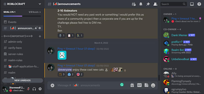 Create amazing discord server for your needs by Parkourgod8566 | Fiverr