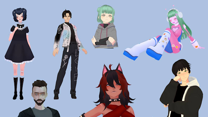 Make you a vroid avatar for vrchat or vtubing by Maryvr22 | Fiverr