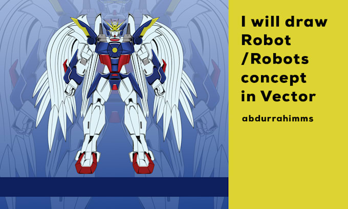 Draw simple robot vector for you by Abdurrahimms | Fiverr