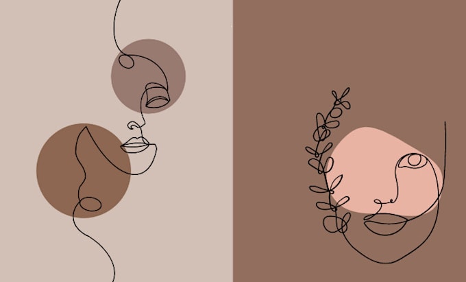 Draw distinctive line art portrait in procreate by Melubnafarhan | Fiverr