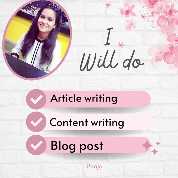Write articles and blog posts for you by Puja2445 | Fiverr