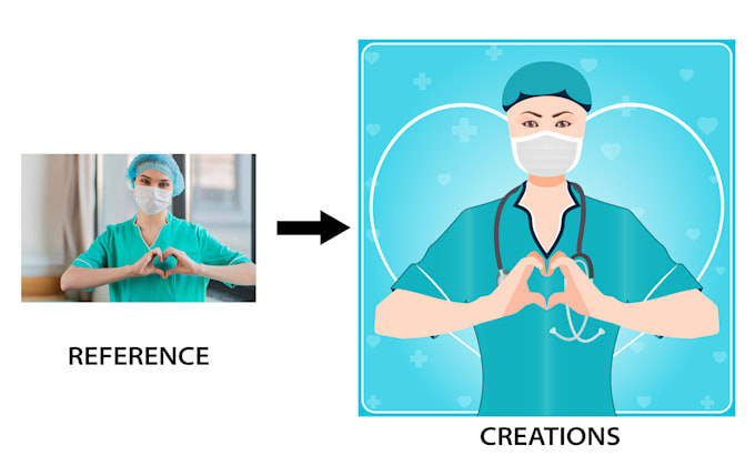 Create amazing 2d illustrations of character, object from reference by ...