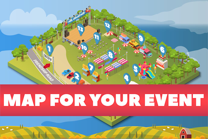 Create a 3d or 2d vector map illustration by Your_stas | Fiverr