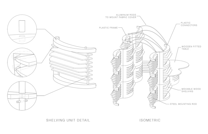 Draw detailed vector line art for product, manual, diagram ...