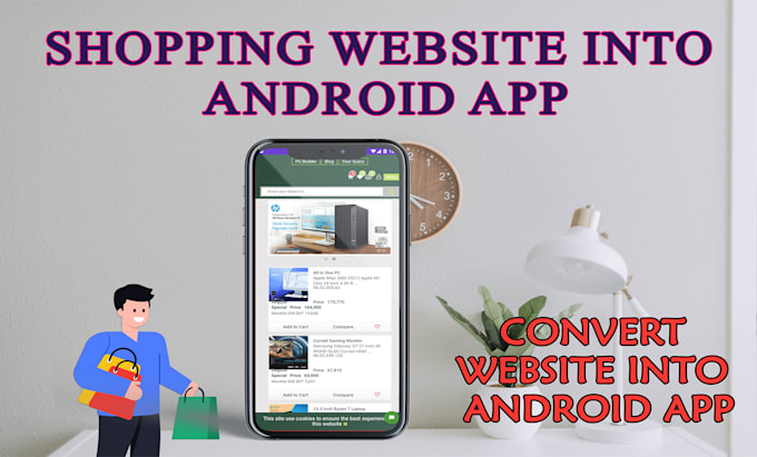 Convert shopping website professional android app by Hazratali415 | Fiverr