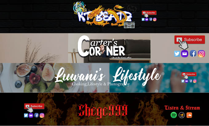 Design a stellar yt channel art banner by Tilayo | Fiverr