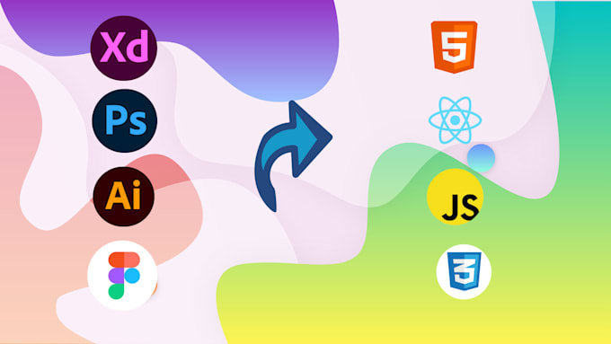 Convert your adobe xd ps ai and figma to html css and react js by ...