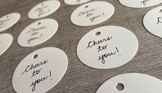 Handwrite elegant gift tags for your gifts by Nupurvanderlick | Fiverr
