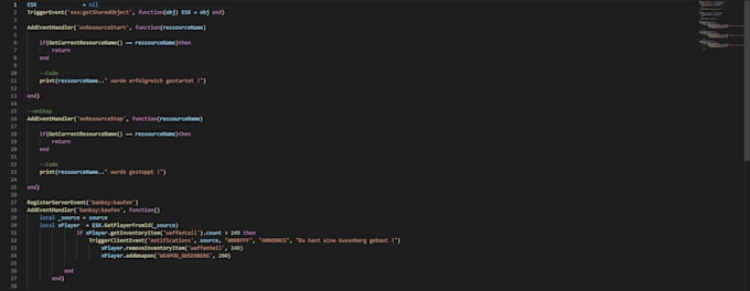 Ich werde dir hier fivem basics beibringen zum scripten by Banksyy09 ...