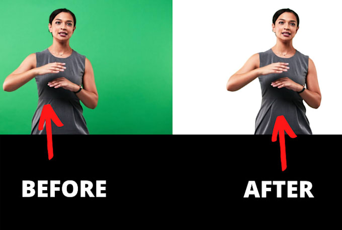 Professionally remove green screen background from photos by Riley | Fiverr