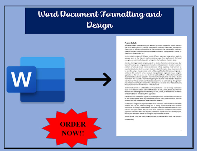 Do design, format and type microsoft word document by Dinithi_r | Fiverr