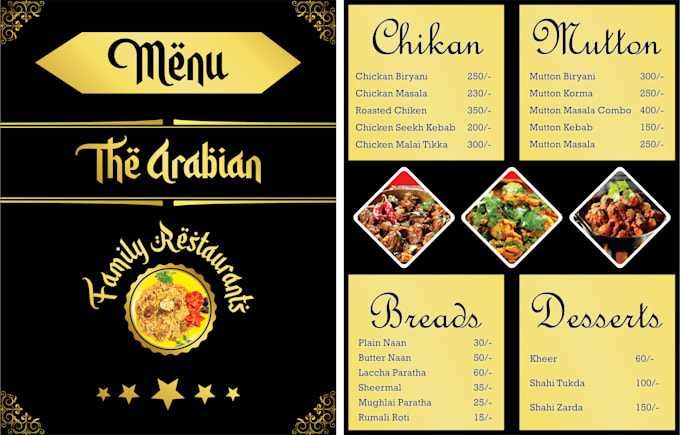 Design best menu card by Haleem137 | Fiverr
