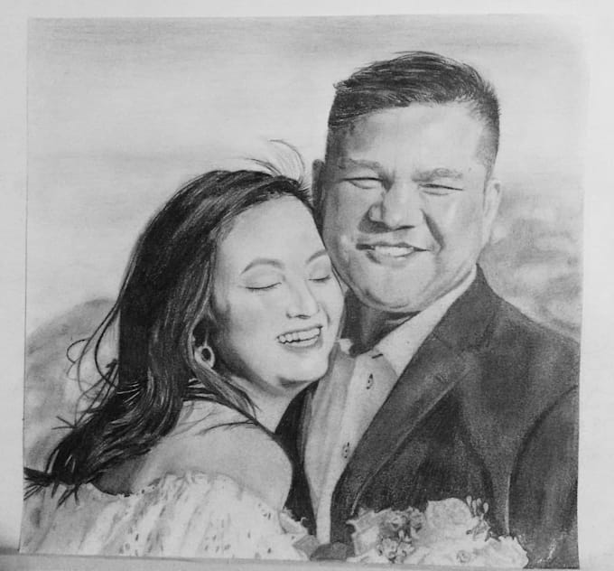 Draw sketch amazing pencil portraits from a photo by Kamilmandap | Fiverr