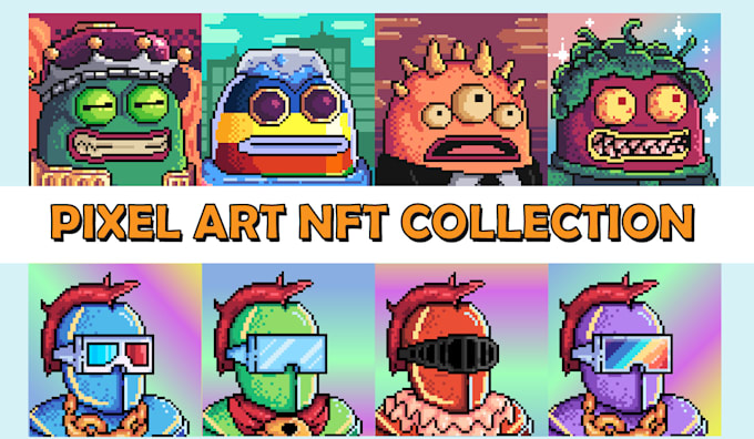 Create your custom pixel art nft collection by Aiseeis | Fiverr