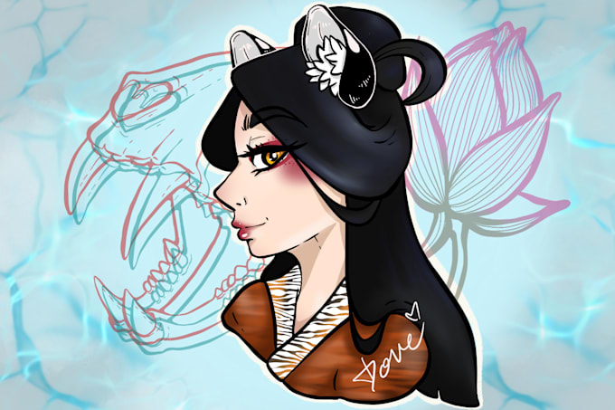 Draw a digital portrait or full body in my style by Dove_art | Fiverr