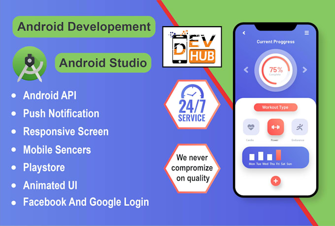 Be Your Unique Android App Developer For Application Development By