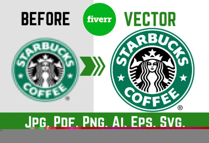 Vector tracing, trace, redraw, convert logo to vector by Amanda005 | Fiverr