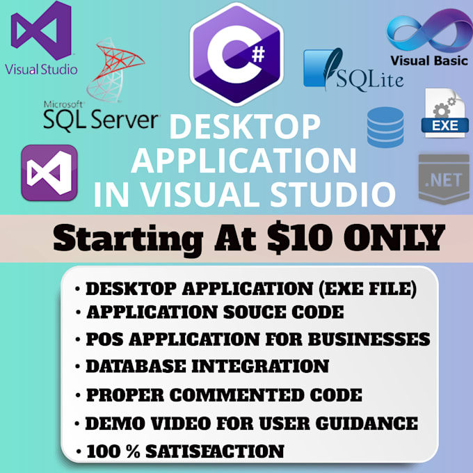 Develop c sharp and vb dot net desktop application by Hussain_mian1 | Fiverr