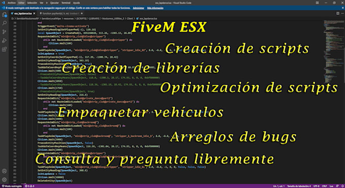Fix, create or configure any script you need fivem esx qb by Antoniomorenosa | Fiverr