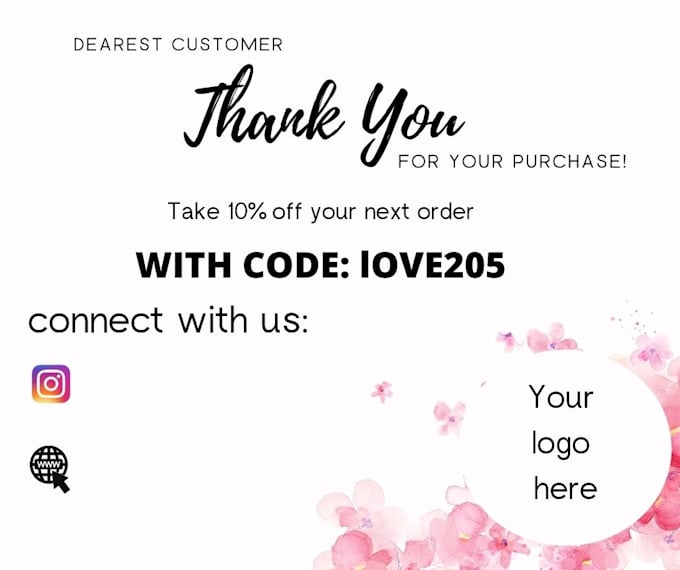 Create a digital thank you, product insert by Mjjhan2 | Fiverr