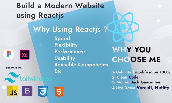 Be Your Reactjs Frontend Developer Using Tailwindcss By Farihul Fiverr