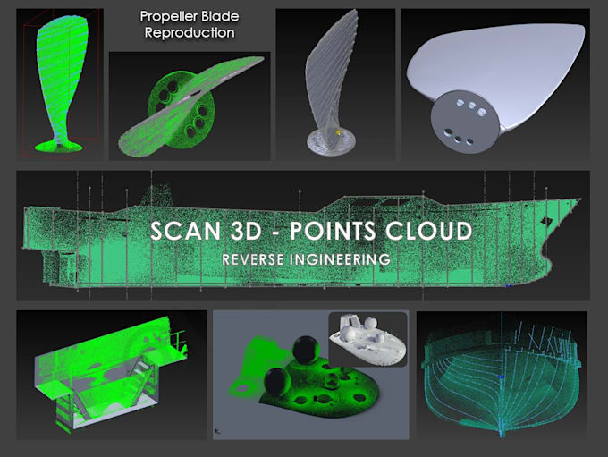 Modelling according scan 3d, points cloud, reverse ingeneering by ...