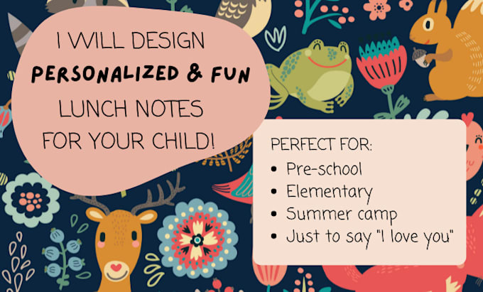 Design fun and personalized lunch box notes for your child by Smazzy ...