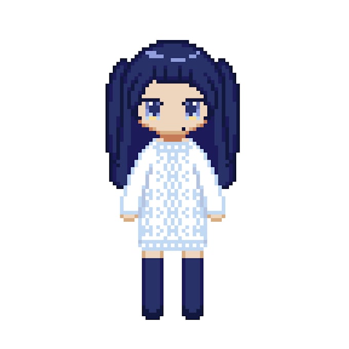 Draw a full body image in pixel art style by Celeste_ao | Fiverr