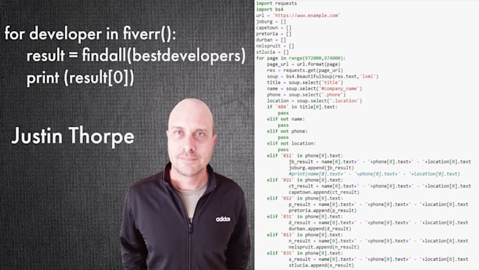 Write a web scraping script by Justinthorpe814 | Fiverr Write a web scraping script by Justinthorpe814 | Fiverr