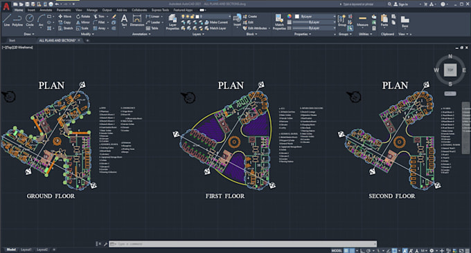Draw floor plans and 2d drawings in revit and autocad