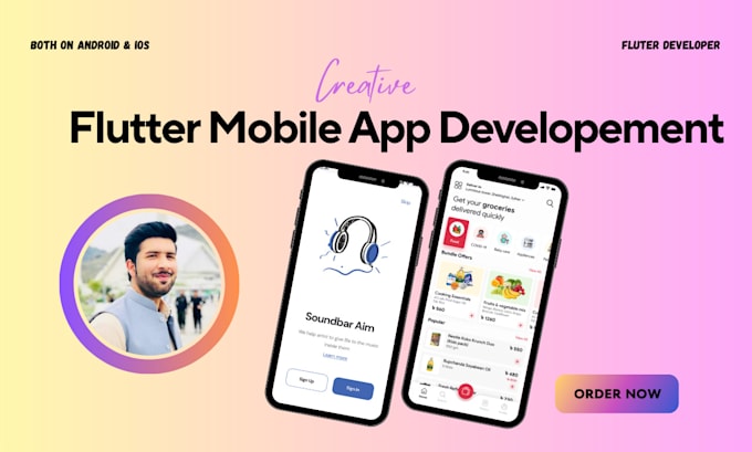 Flutter firebase developer skills to create your flutter android studio by Farooqahmad520 | Fiverr