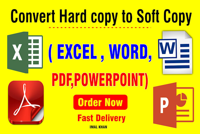 Convert hard copy to soft copy in ms word by Imal_khan | Fiverr
